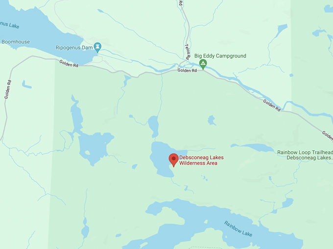 debsconeag lakes wilderness area map