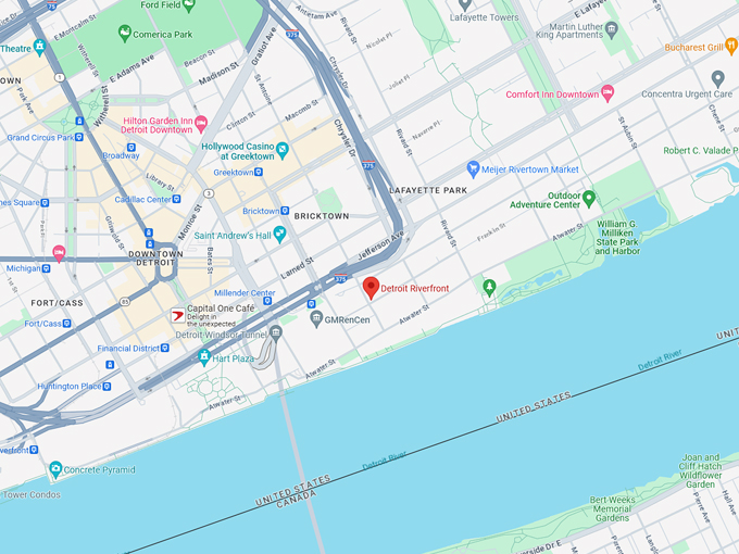 detroit international riverwalk 10 map