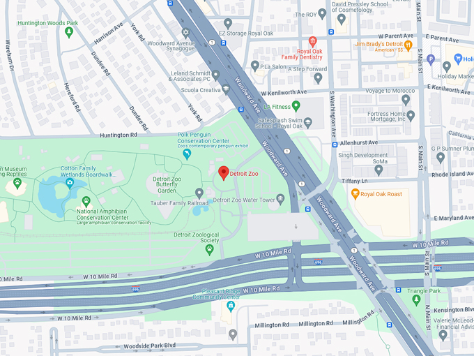 detroit zoo 10 map