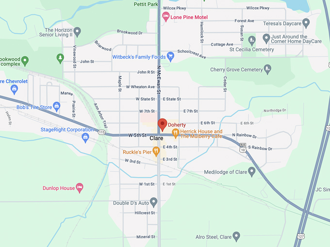 doherty hotel 10 map