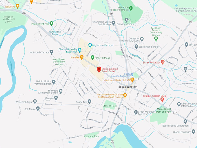 essex junction grand buffet 10 map