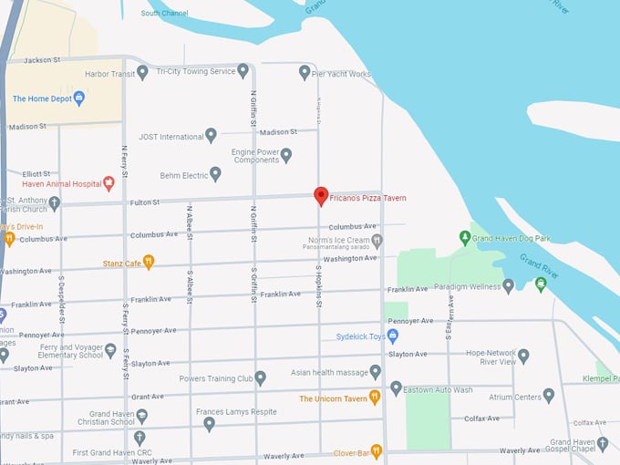 Fricano's Pizza Tavern 10 Map