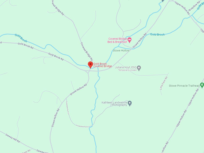 Gold Brook Covered Bridge 10 Map
