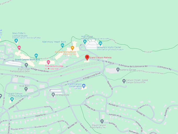 grand canyon railway 10 map