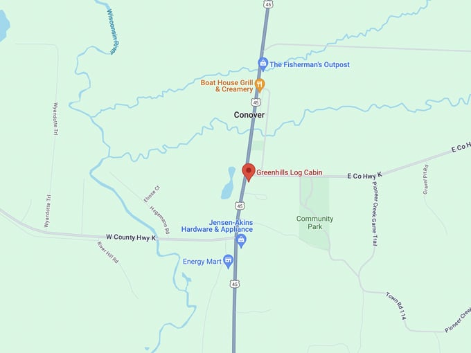 greenhills log cabin restaurant 10 map