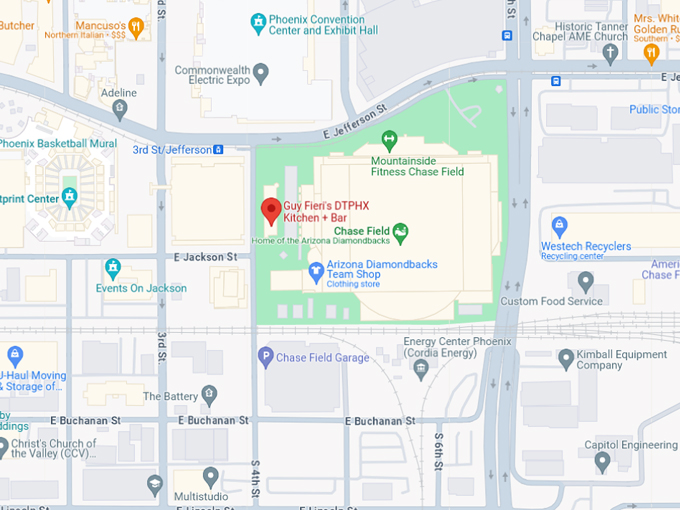 Guy Fieri's DTPHX Kitchen & Bar 10 Map