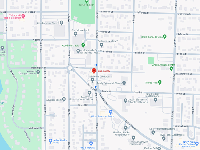 hans bakery 10 map