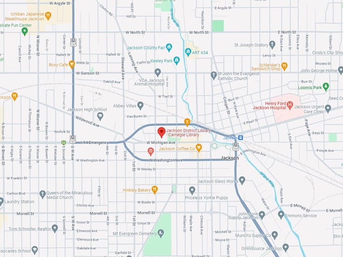 Jackson District Library 10 Map