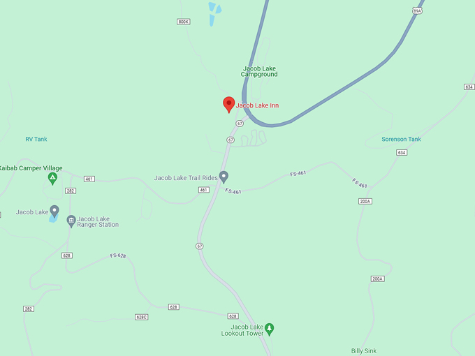 jacob lake inn 10 map