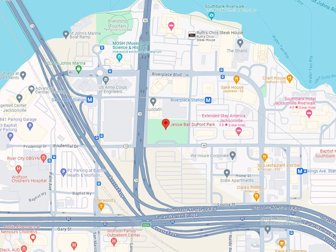 Jessie Ball DuPont Park 10 Map