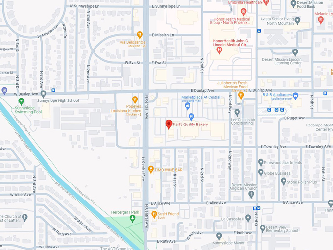 karls quality bakery 10 map