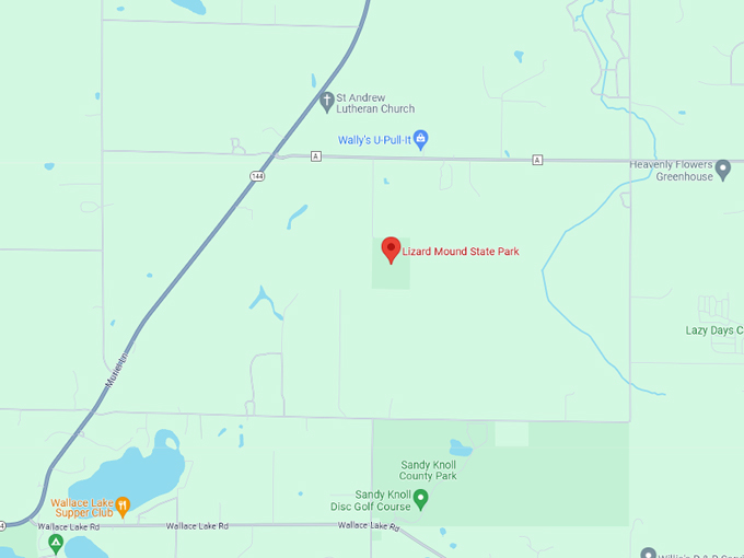 lizard mound state park 10 map