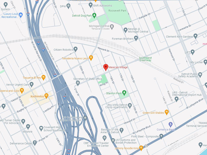 Mexican Village Restaurant 10 Map