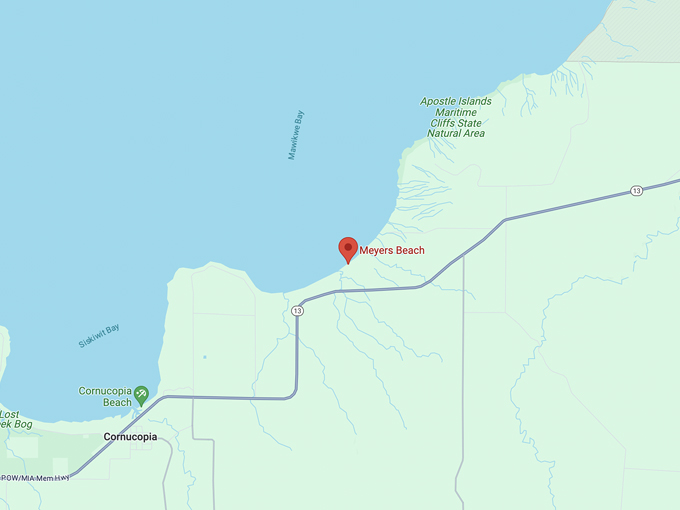 meyers beach sea cave 10 map