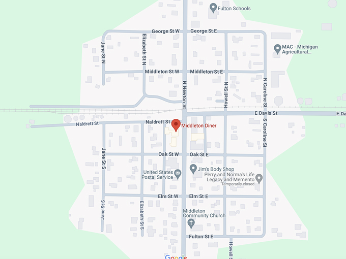 middleton diner 11 map