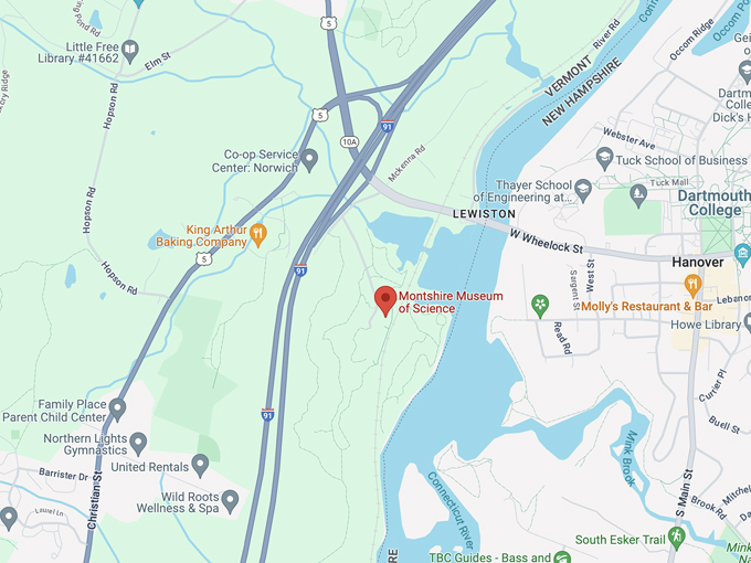 montshire museum of science 10 map