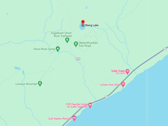 Oberg Lake 10 Map