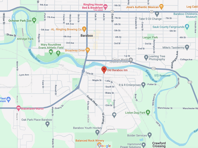 old baraboo inn 10 map