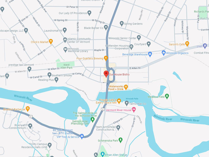 Our House Bistro 10 Map