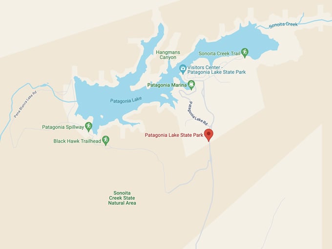 patagonia lake 10 map