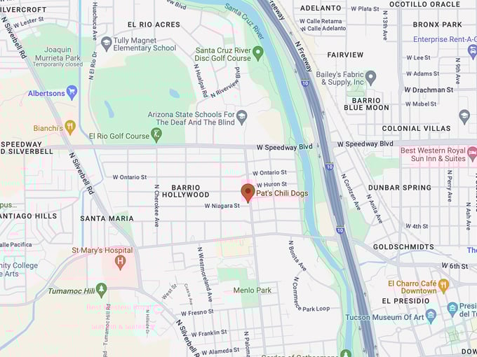 pats chili dogs 10 map