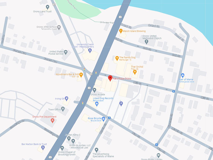 pats pizza orono map