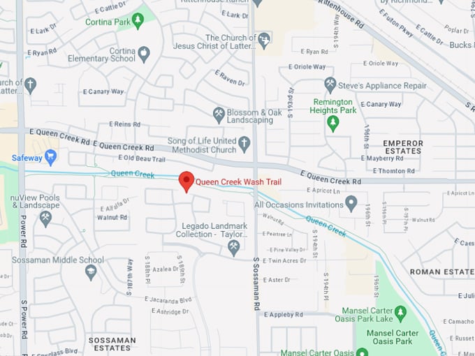 Queen Creek Wash Trail 10 Map