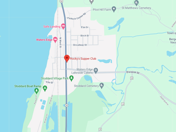 Rocky&rsquo;s Supper Club 10 Map