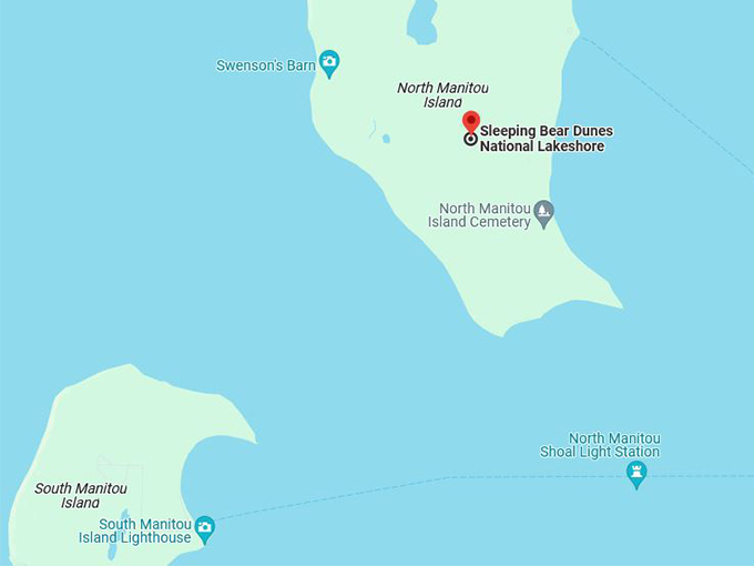 sleeping bear dunes national lakeshore 10 map