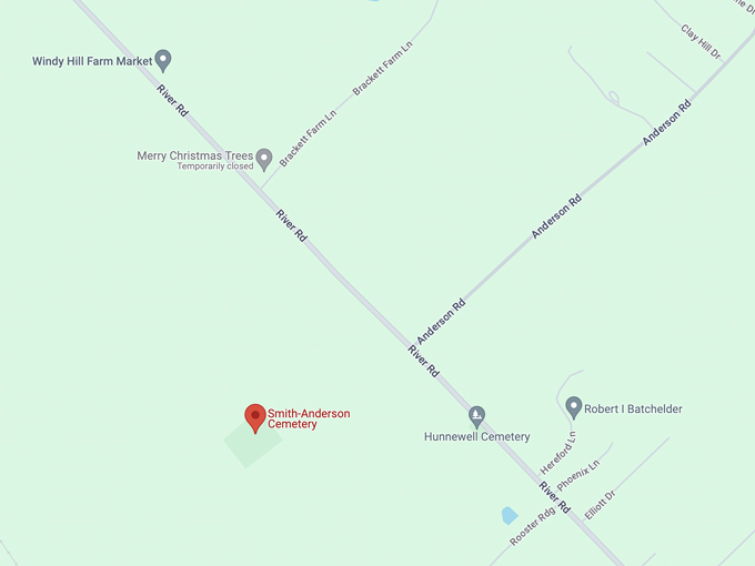 smith anderson cemetery 10 map