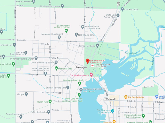 The Book Nook & Java Shop 10 Map