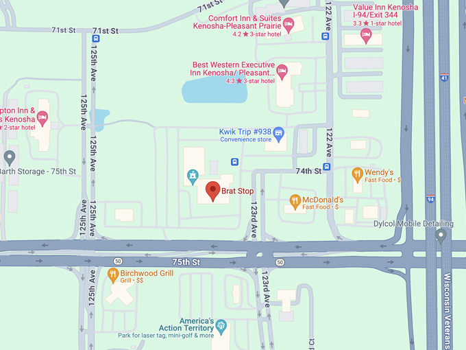 the brat stop 10 map