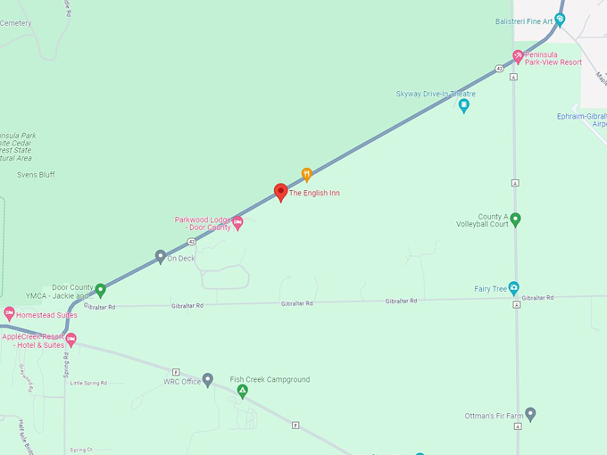 The English Inn 10 Map