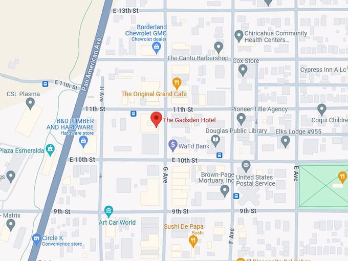 the gadsden hotel 10 map