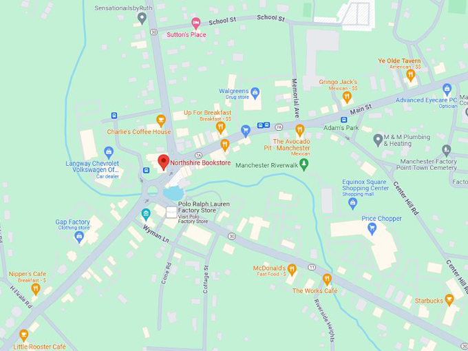 the northshire bookstore 10 map