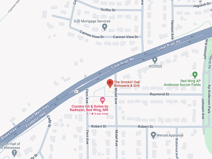 the smokin oak rotisserie grill 10 map