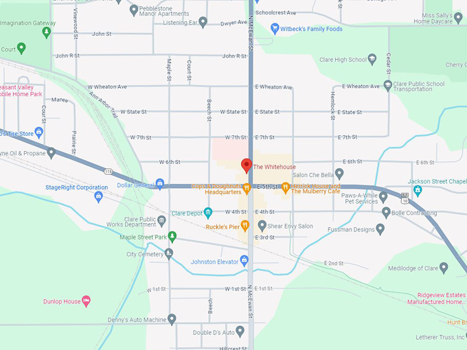 The Whitehouse Restaurant 10 Map