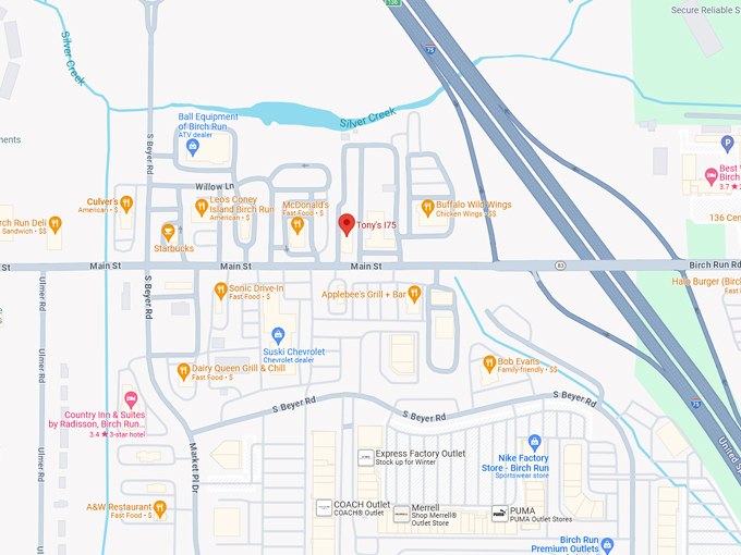 tonys i 75 restaurant 10 map