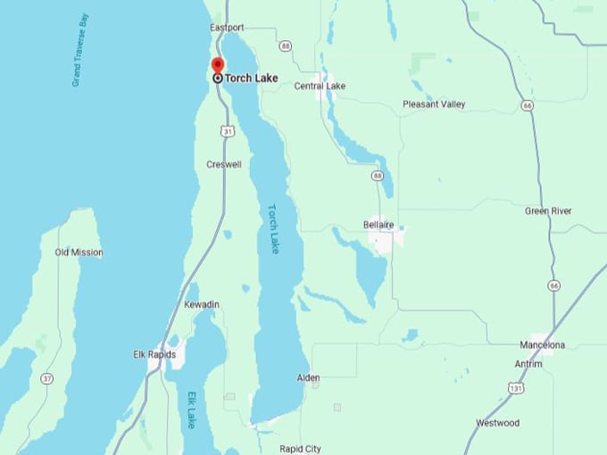 torch lake 10 map