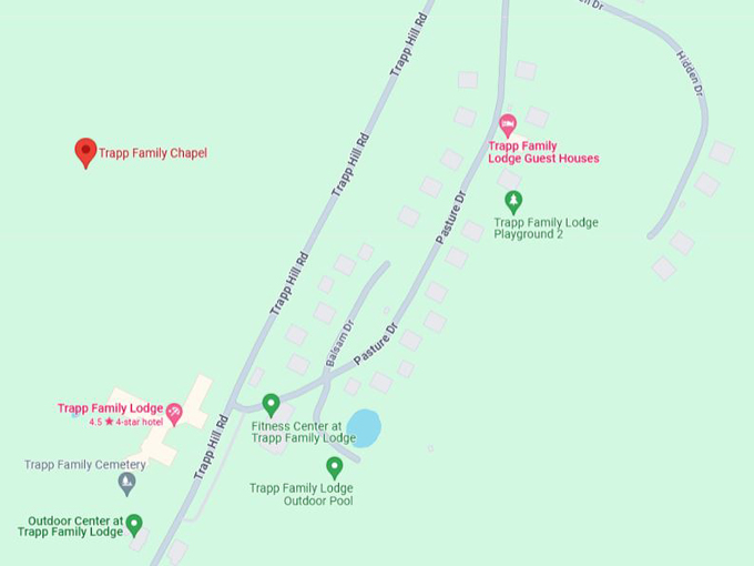 trapp family chapel 10 map