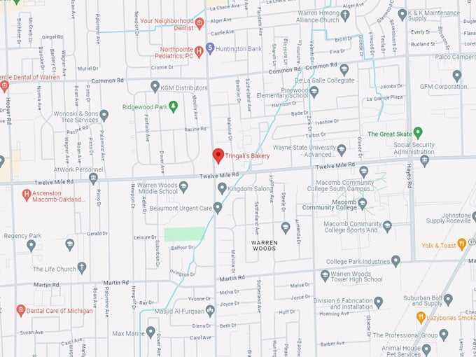 Tringali's Bakery 10 Map