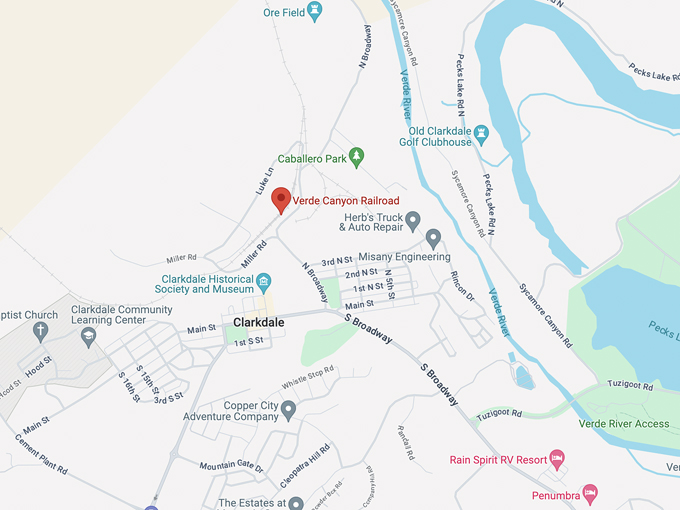 verde canyon railroad 10 map