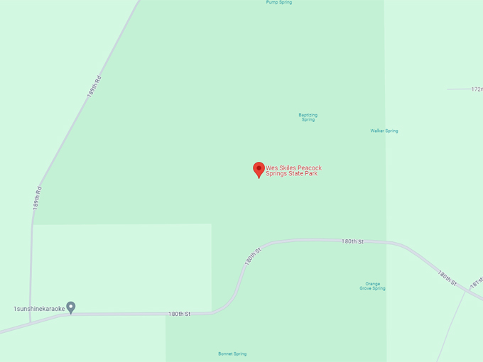 wes skiles peacock springs state park 11 map