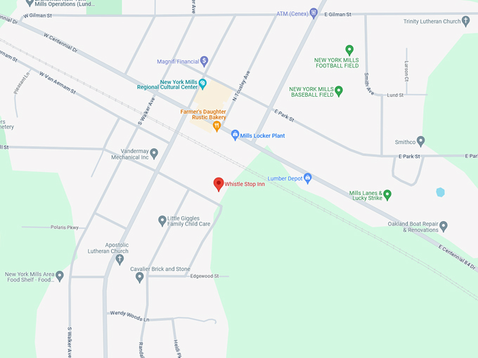 whistle stop bed breakfast 10 map