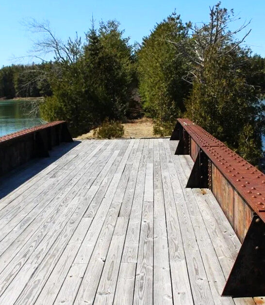 abandoned railway hike maine ftr