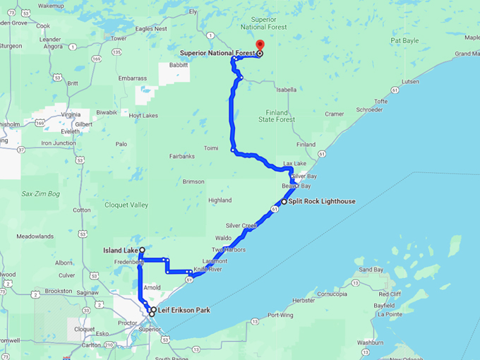 Budget Friendly Minnesota Trip 10 Map