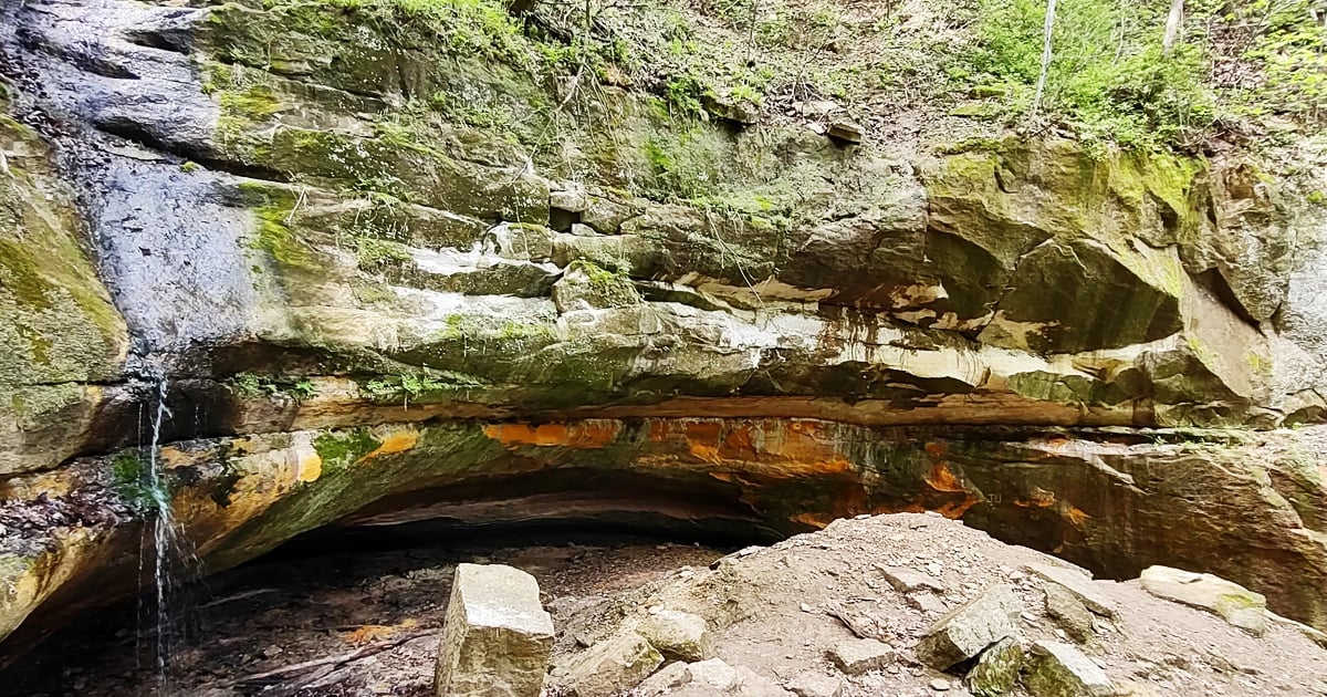 cave waterfall trail wisconsin ftr