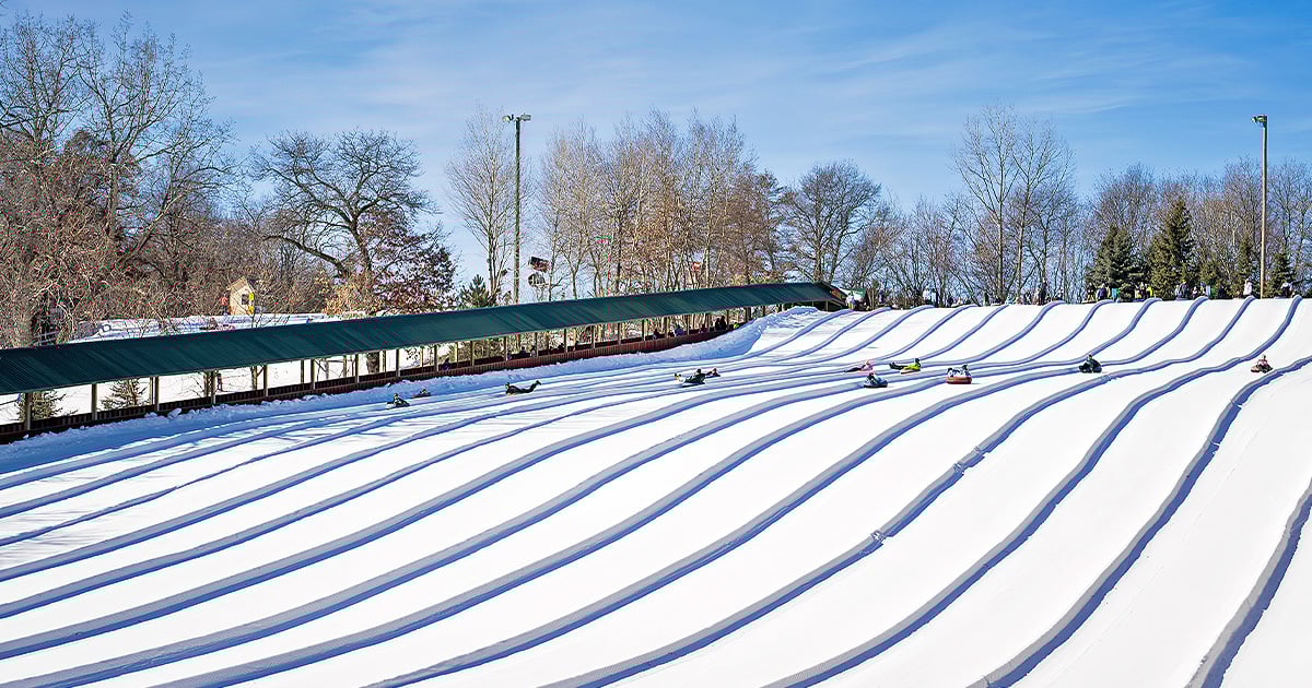 expansive minnesota snowtubing park ftr