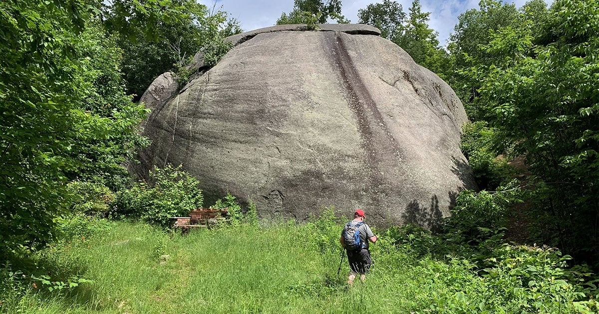 glacial erratics hike maine ftr