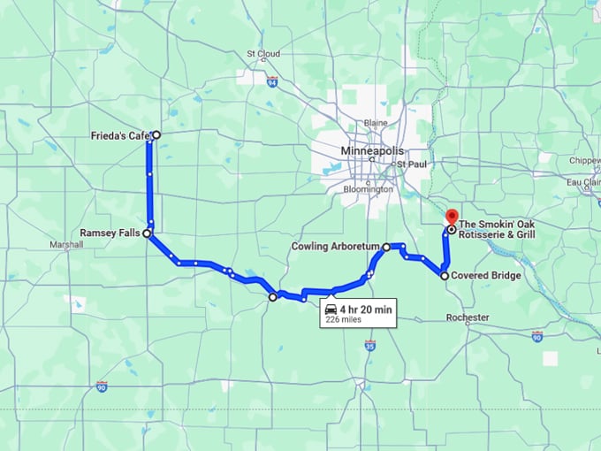 Hidden Road Trip Minnesota 9 Map